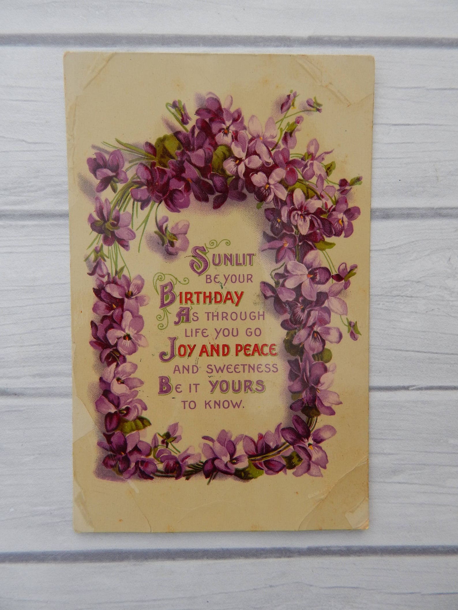 Antique Birthday Postcard Lot of 3 Victorian Postcards - Etsy