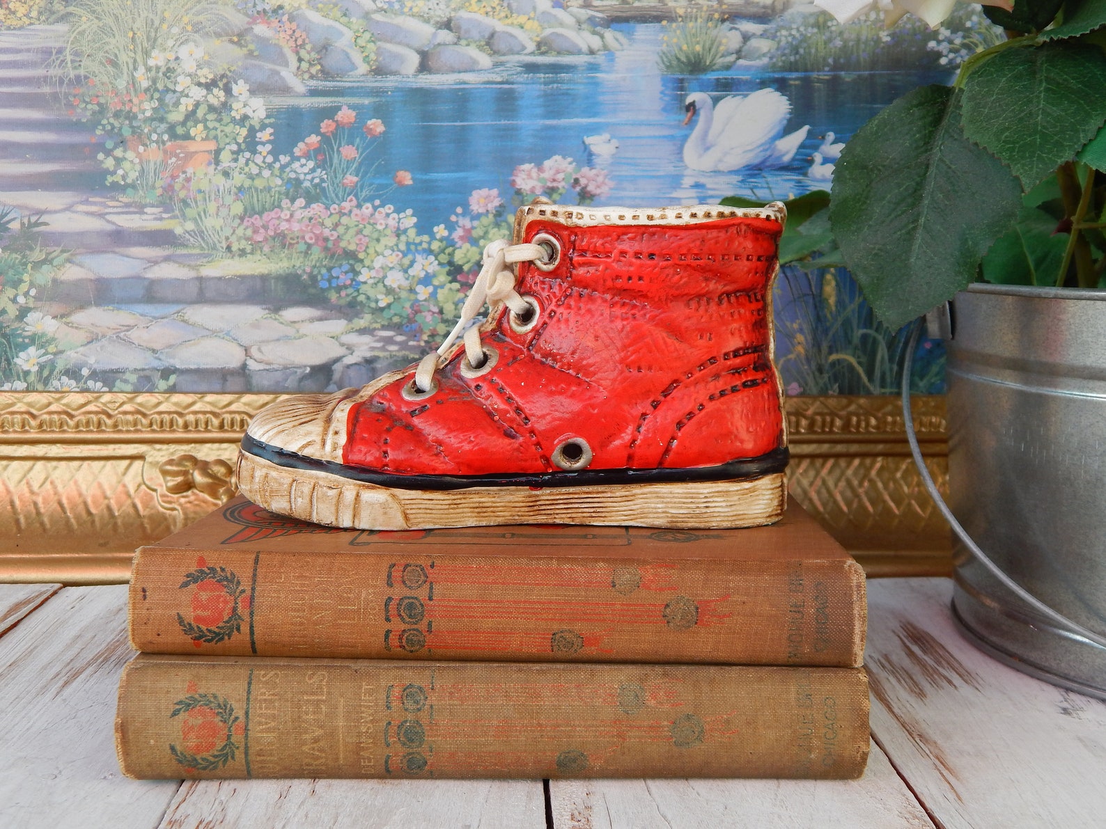 Shoe Coin Bank COUNTERPOINT JAPAN Ceramic Converse Inspired | Etsy