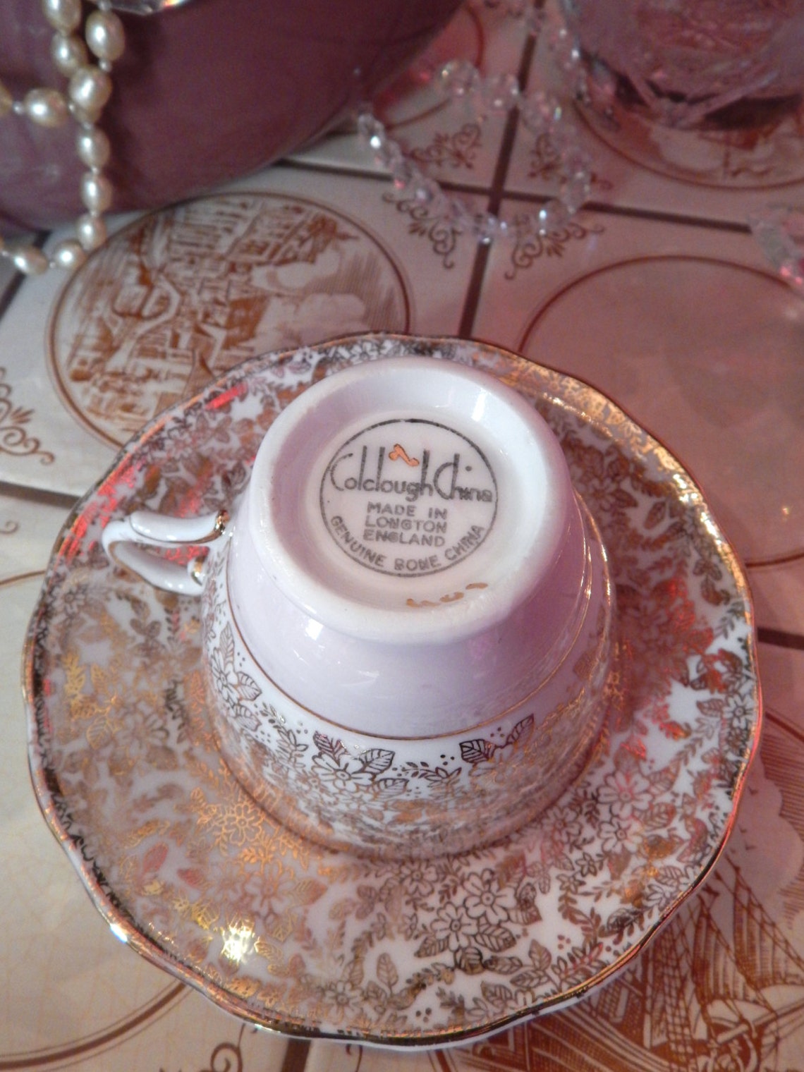 Colclough Tea Cup England Bone China Footed Tea Cup and | Etsy