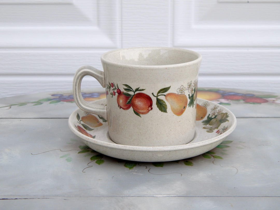 WEDGWOOD Quince Cup and Saucer ENGLAND, Vintage Coffee Mug Teacup, Tea ...