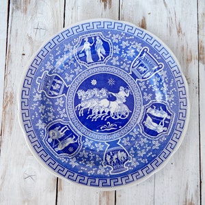 SPODE GREEK Dinner Plate 10.5" Blue Room Traditions ENGLAND, White and ...