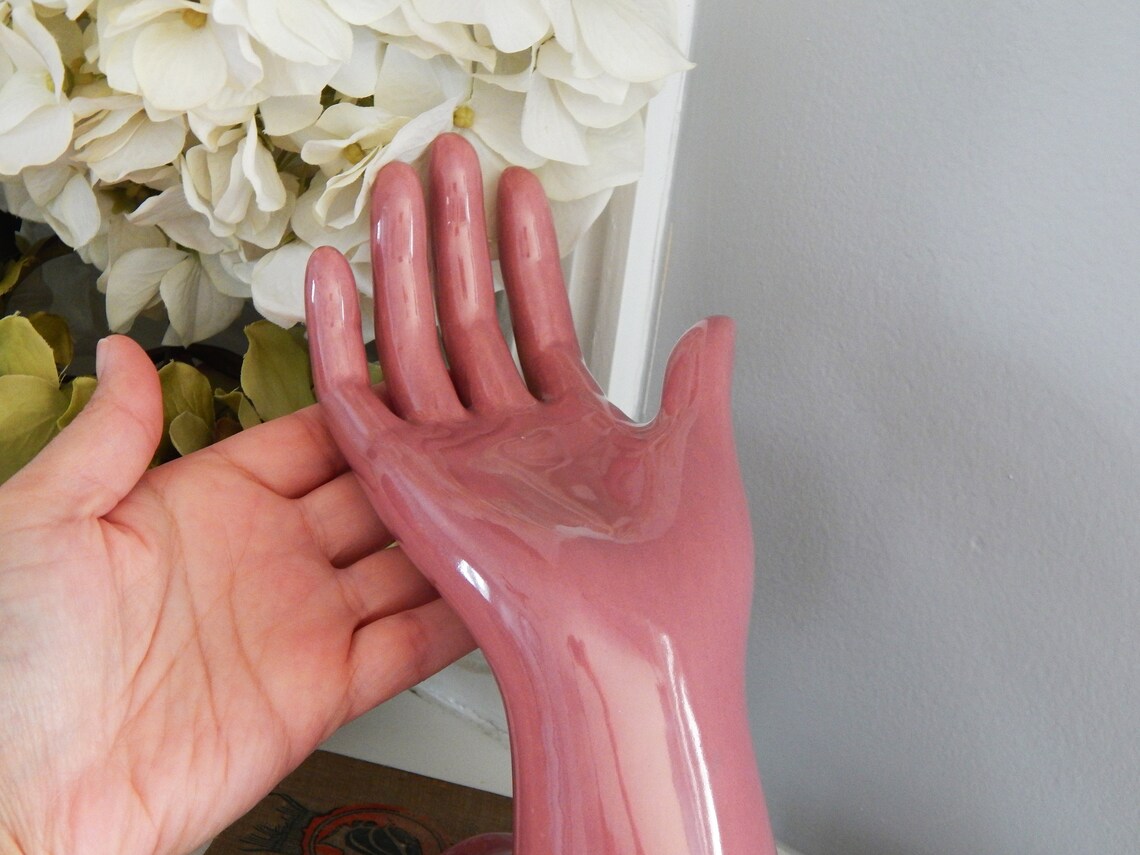 VOHANN Ceramic Hand RARE Mid Century Modern Pink Ceramic Hand - Etsy