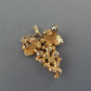 Pearl Grapes Pin, Enamel Faux Pearl Grape Cluster Pin, Mid Century ...