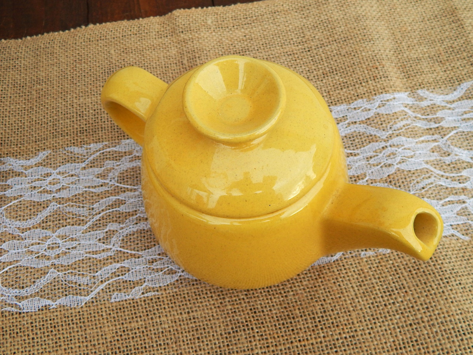 FRANKOMA Teapot Cups Mustard Yellow Pottery, Vintage Set of 2 Tea Cups ...