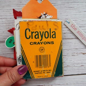 Vintage CRAYON BOX Junk Journal, Back to School Journal, School Days ...