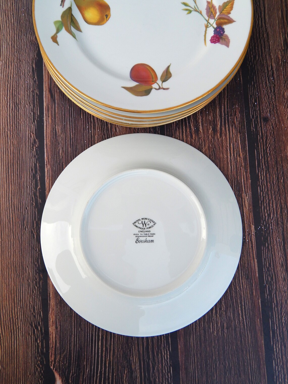 ROYAL WORCESTER EVESHAM England Salad Plates Set of 2 | Etsy