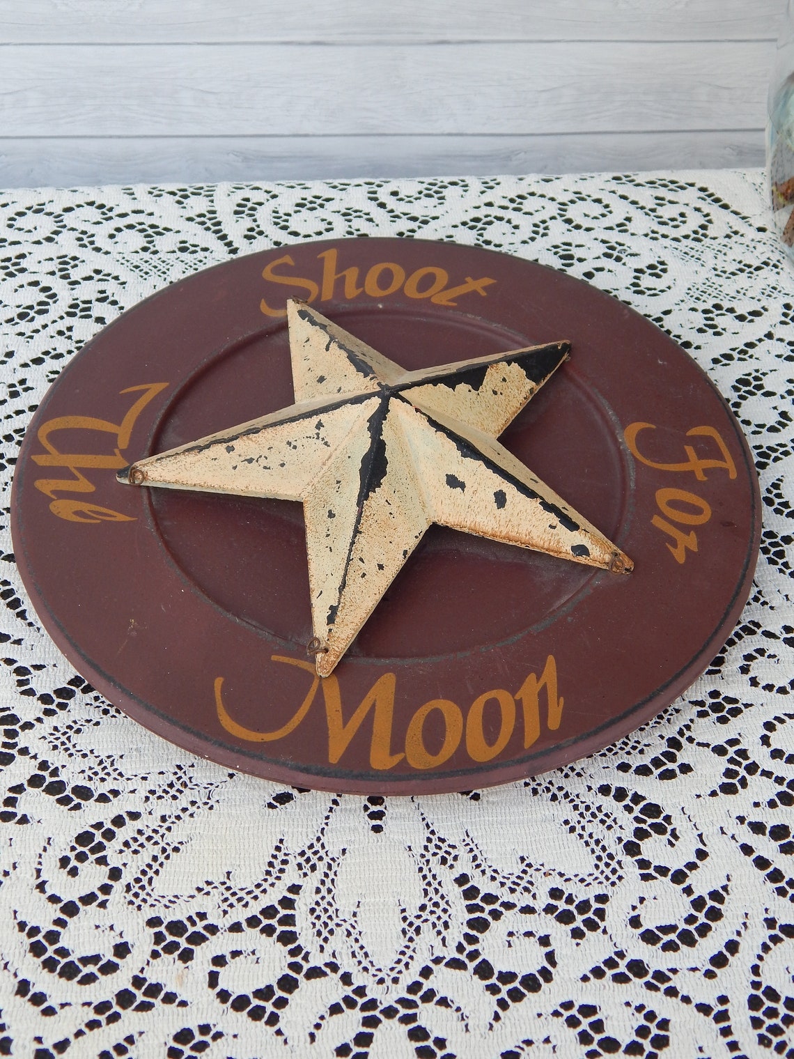 Rustic Western Star Wall Hanging Shoot for the Moon Primitive | Etsy
