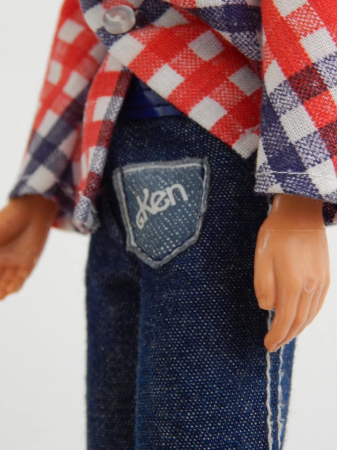 Vintage Ken Doll 1968 Original Outfit Gingham Checkered Shirt | Etsy