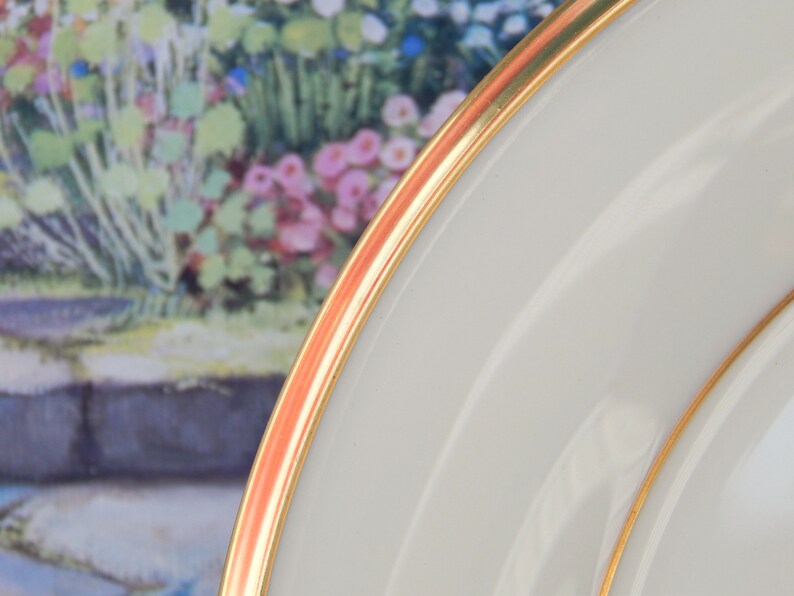 LENOX ETERNAL Cake Plates Salad Plates Set of 4 Ivory White | Etsy