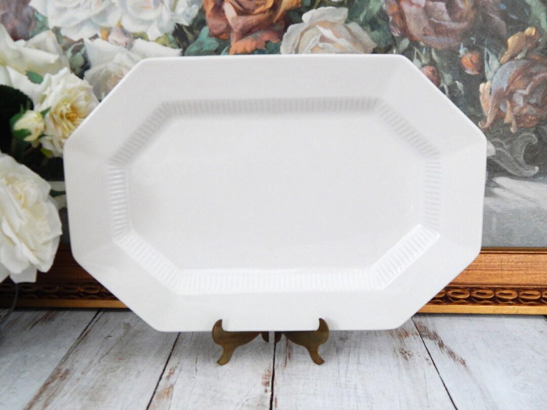 NIKKO Classic White Octagonal Platter, Octagon White Serving Platter JAPAN, Thanksgiving ...