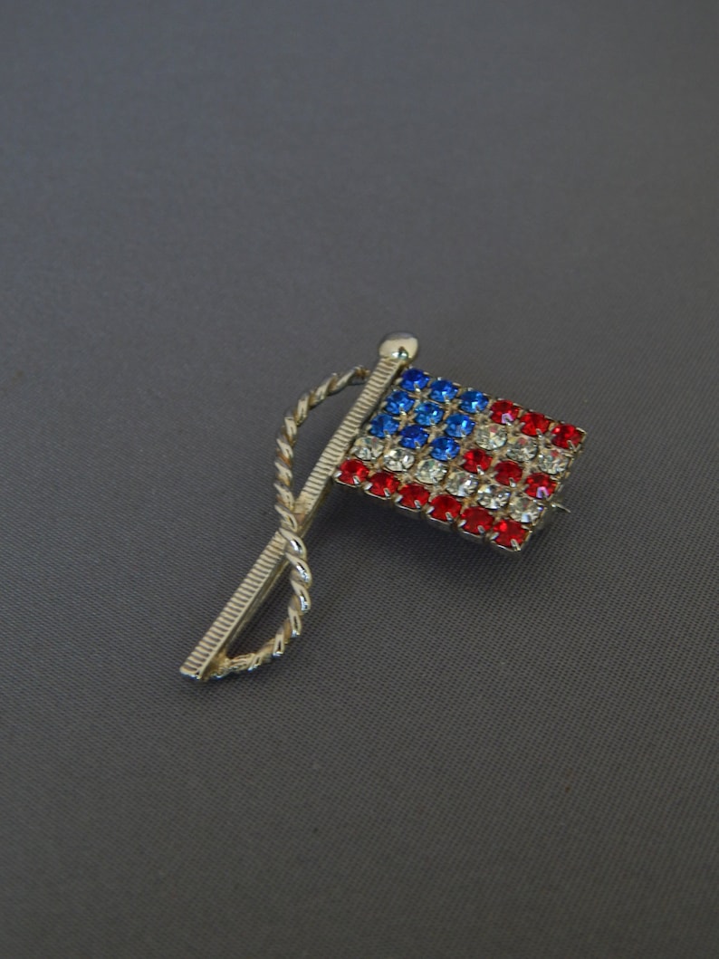 American Flag Pin, Fourth of July Patriotic Pin, American Flag Brooch ...