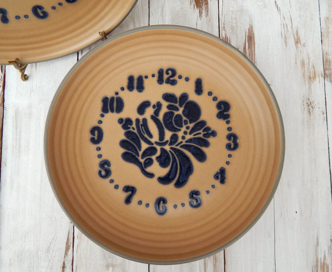 PFALTZGRAFF Folk Art Clock Face Dinner Plate 10 Brown - Etsy