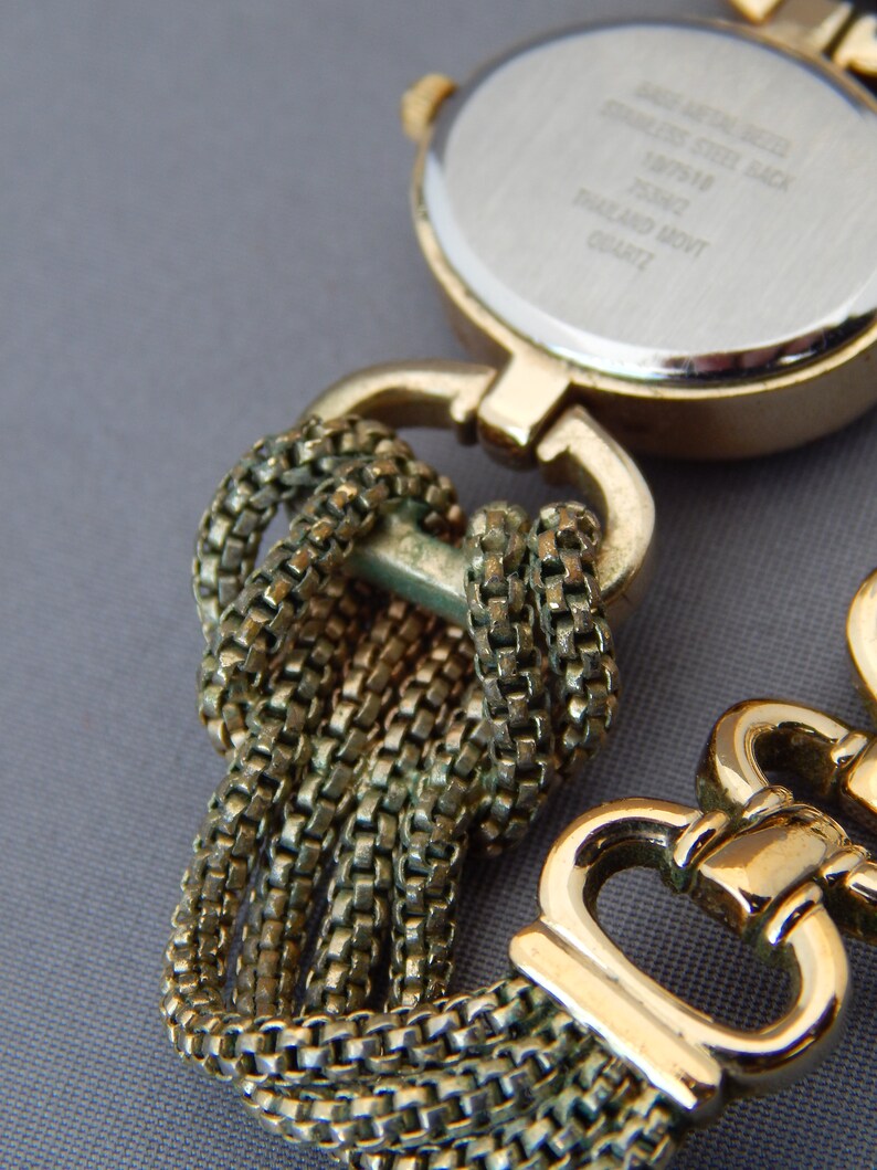 ANNE KLEIN Diamond Watch Ladies Watch Gold Tone Chains Band | Etsy