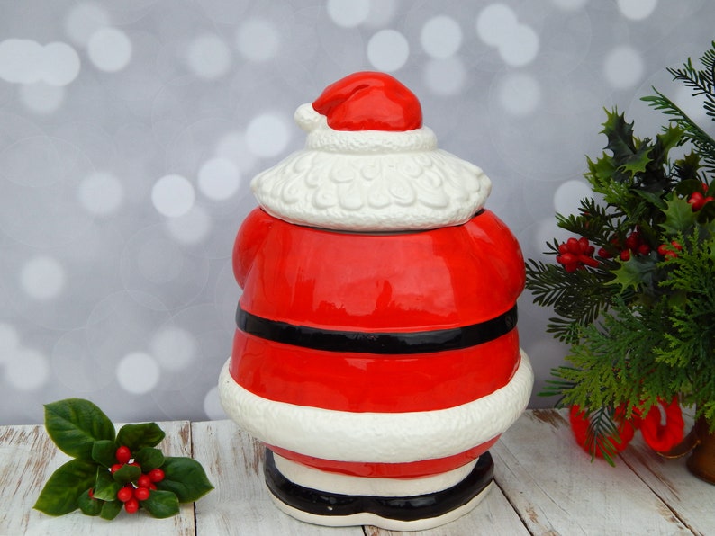Santa Cookie Jar Windsor Collection Round Santa Claus - Etsy