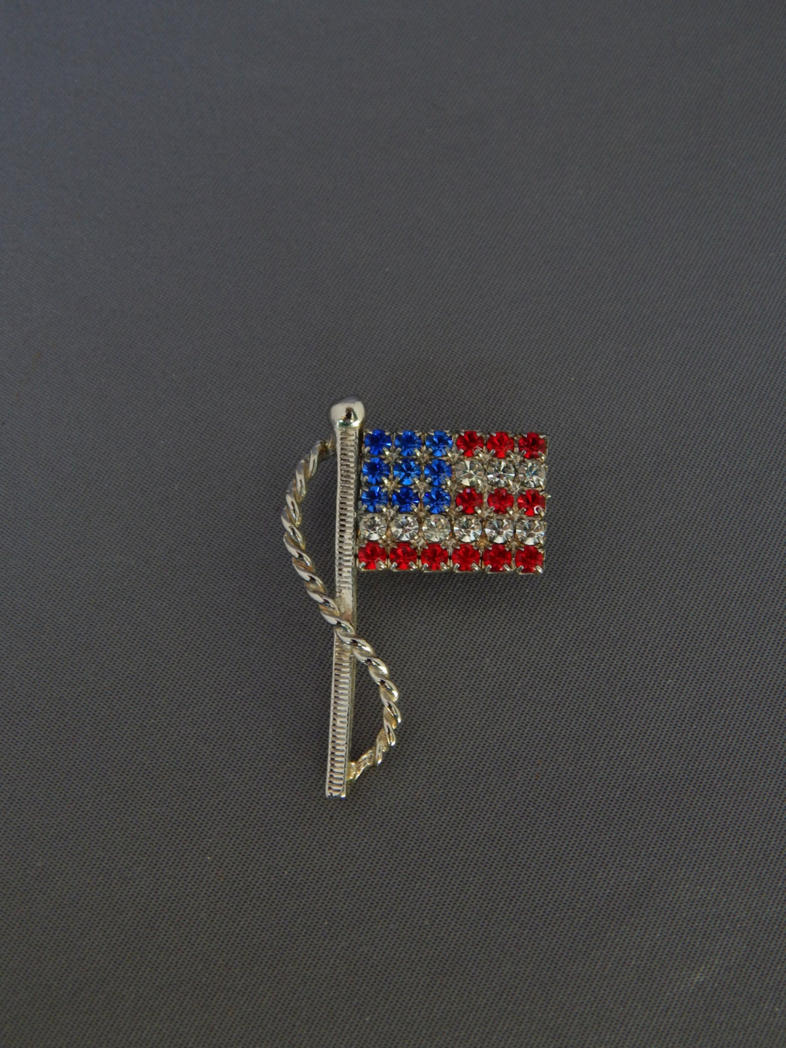 American Flag Pin, Fourth of July Patriotic Pin, American Flag Brooch ...