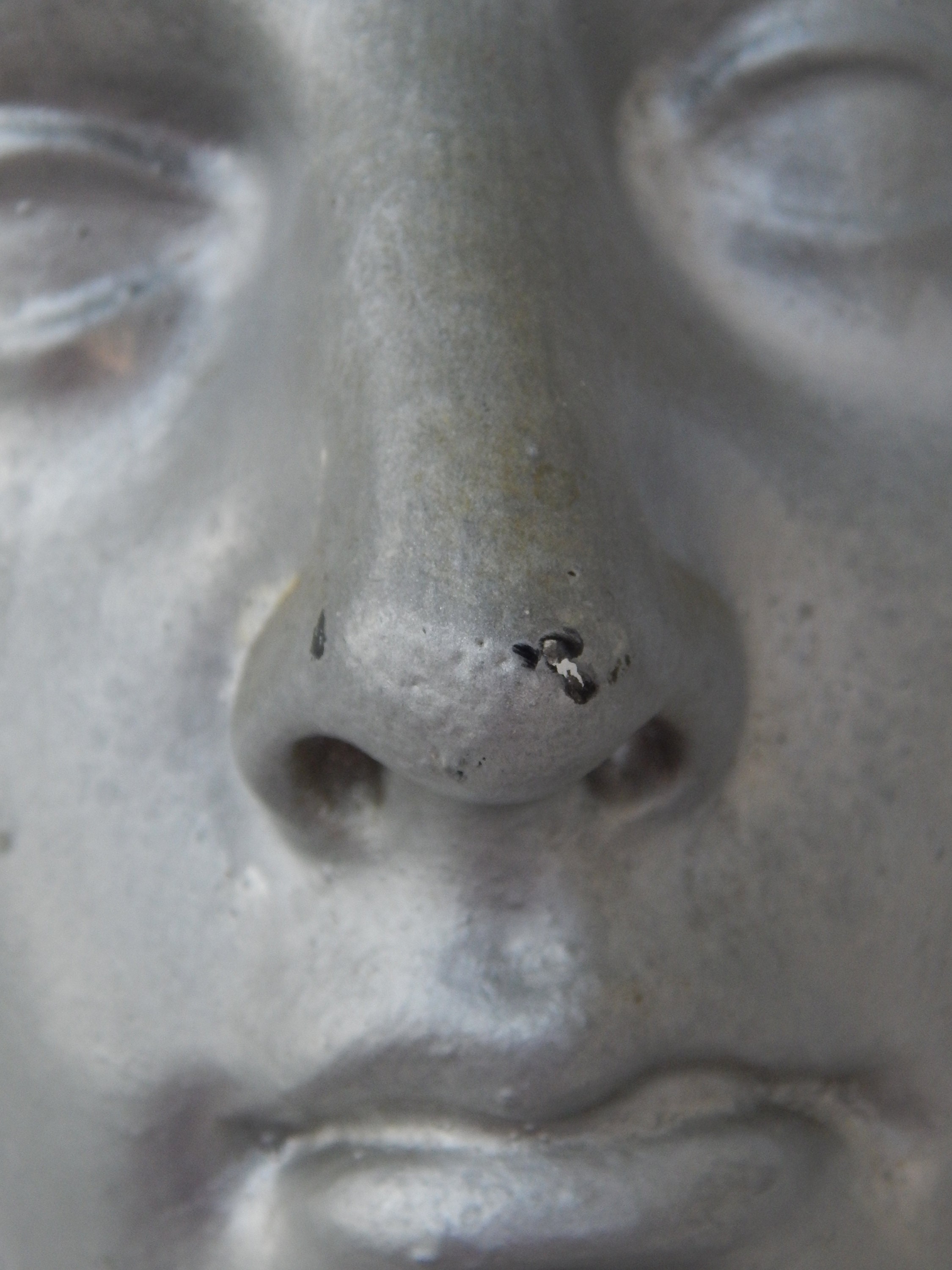 Antique Plaster Head Woman, Plaster Achitectural Fragment Female Head ...