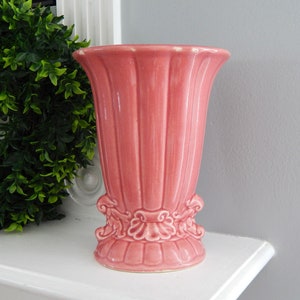Pink Vase Art Deco Mid Century Pottery JAPAN, Vintage Vase Art Deco ...