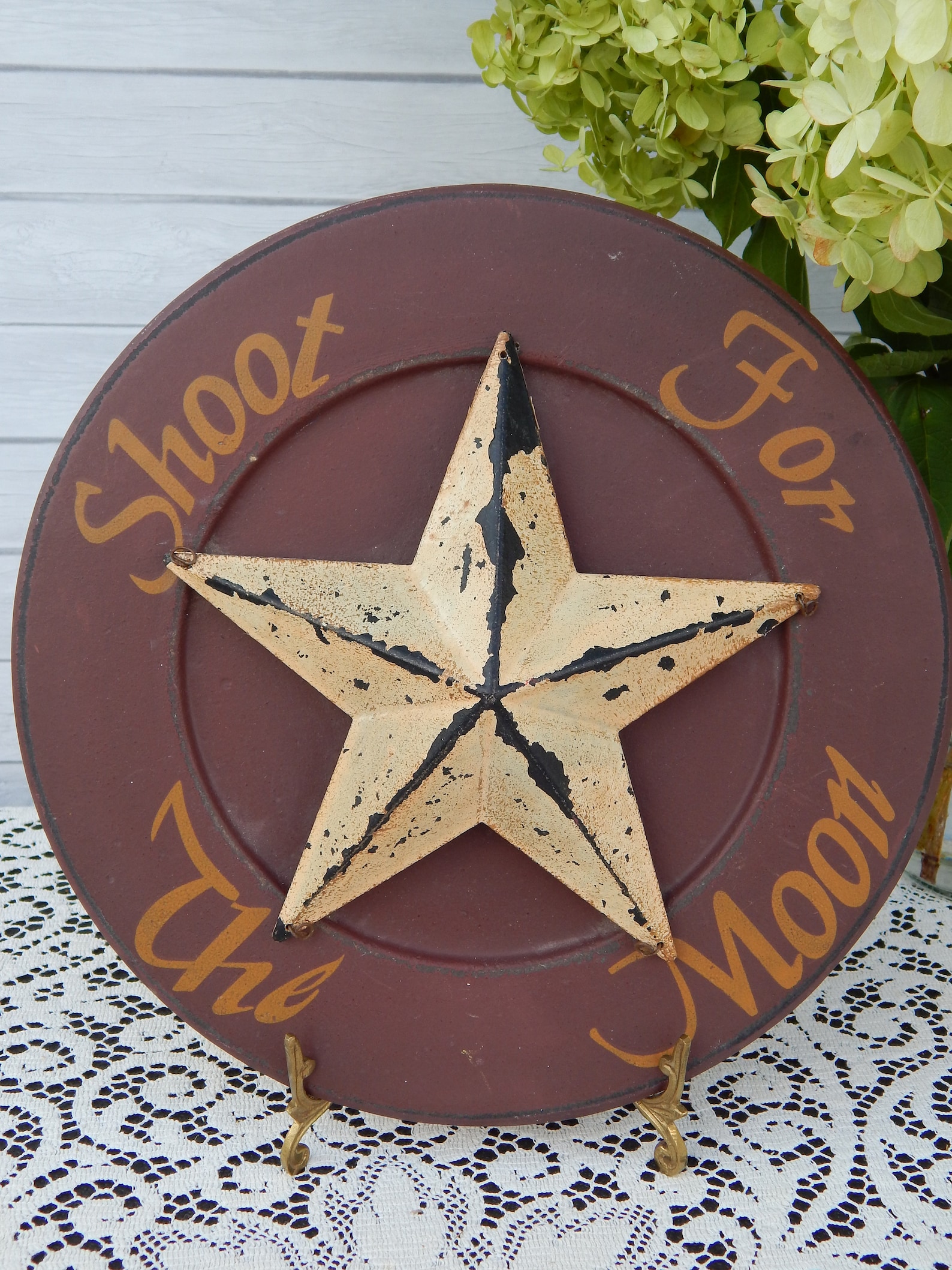 Rustic Western Star Wall Hanging Shoot for the Moon Primitive | Etsy