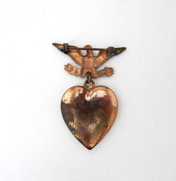 Sweetheart Pin WWI Era, Antique American Eagle Heart … - Gem