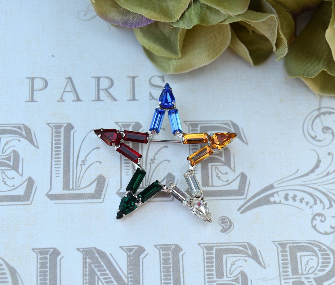 Eastern Star Brooch, Vintage Masonic Order of the Eastern Star Brooch ...