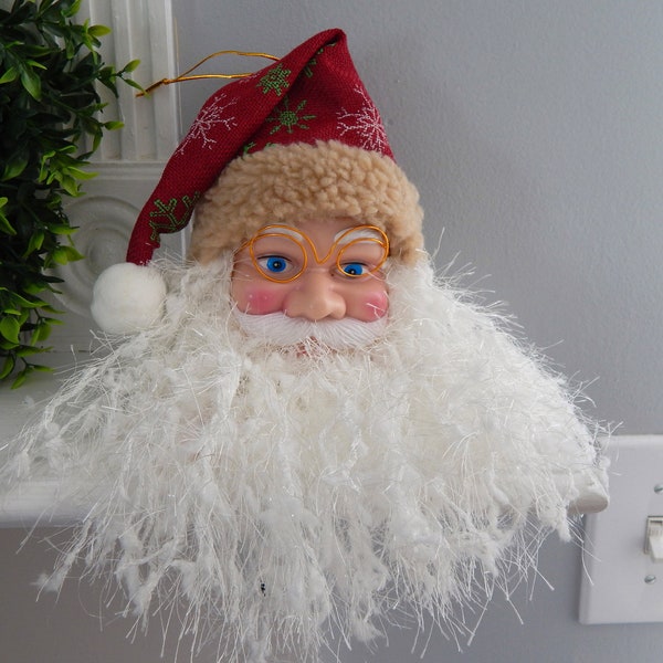 Santa Head Ornament - Etsy