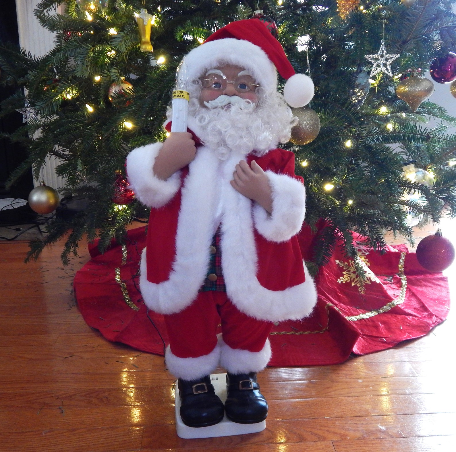 Santa Figure HUGE Animated Illuminated 24 Vintage - Etsy