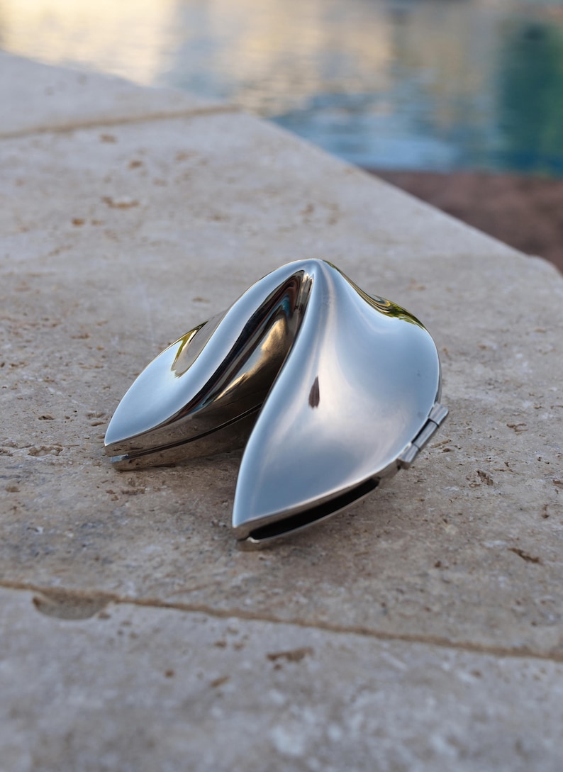 Fortune Cookie Trinket Box Silver Plated Chinese Fortune - Etsy