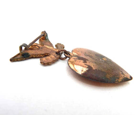 Sweetheart Pin WWI Era, Antique American Eagle Heart … - Gem