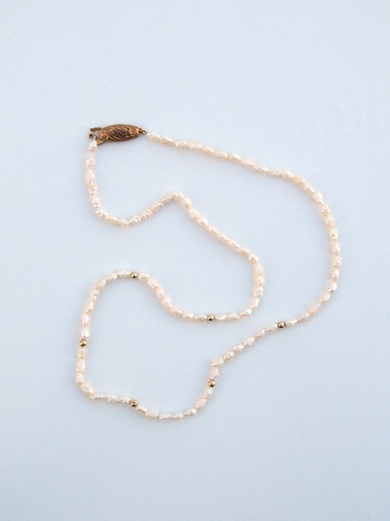 Freshwater Pearl Necklace Sterling Silver Clasp Gold … Gem