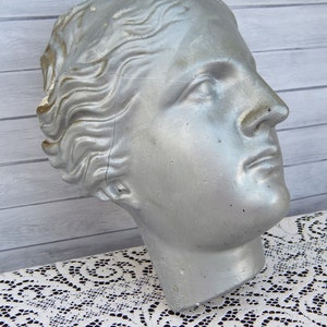 Antique Plaster Head Woman, Plaster Achitectural Fragment Female Head ...