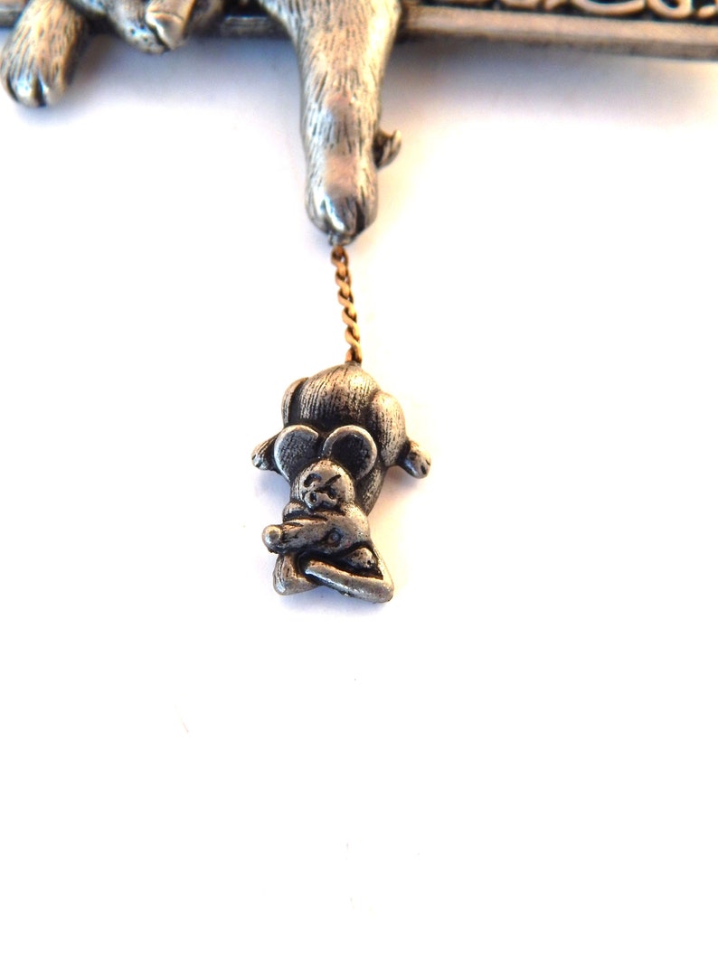 JJ Cat Pin Cat and Mouse Pin Signed Jonette Jewelry Cat | Etsy