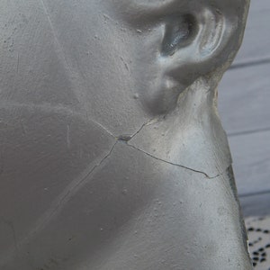 Antique Plaster Head Woman, Plaster Achitectural Fragment Female Head ...