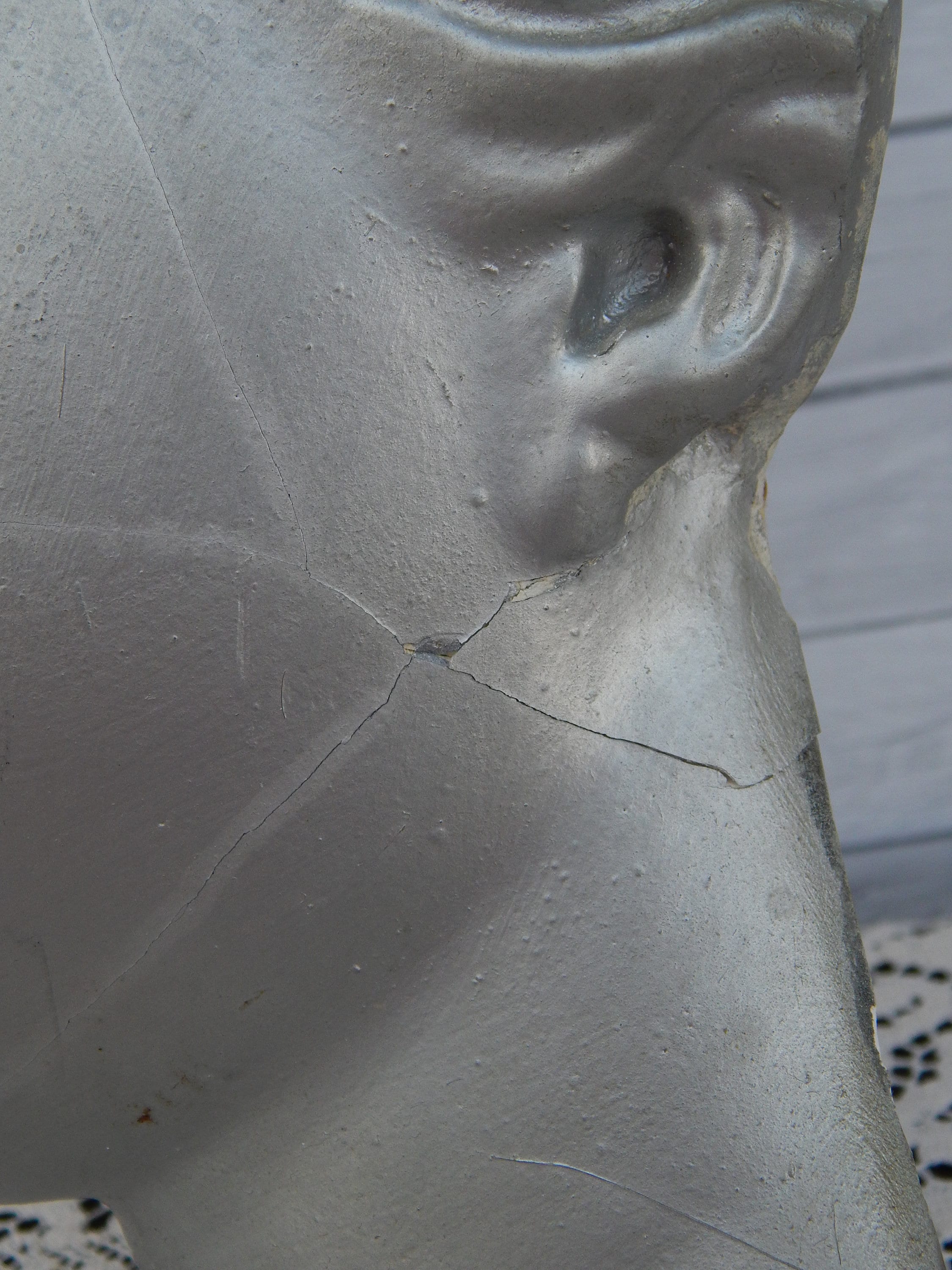 Antique Plaster Head Woman, Plaster Achitectural Fragment Female Head ...