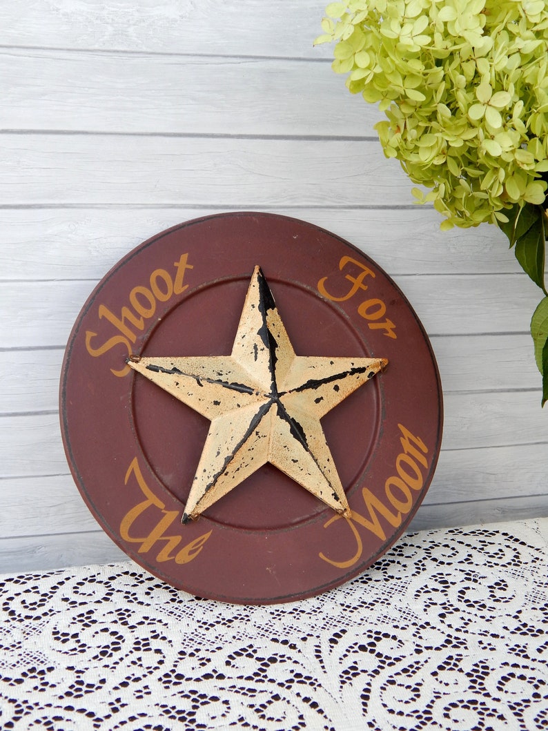 Rustic Western Star Wall Hanging Shoot for the Moon Primitive | Etsy