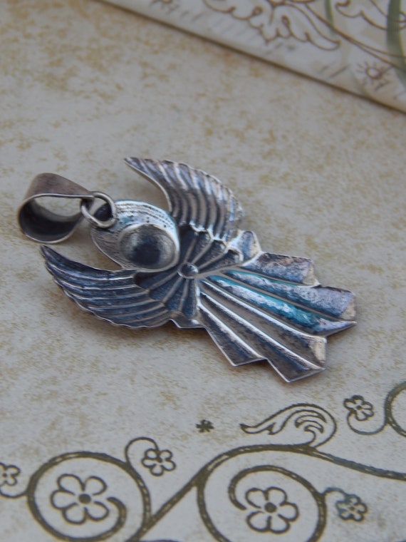 Silver Angel Pendant 925 Thailand, Guardian Angel Pen… - Gem