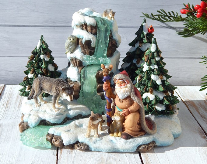 San Francisco Music Box WINTER HARMONY WATERFALL John Kissling White ...