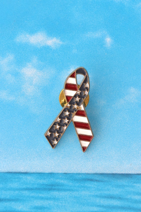 Vintage Independence Day Pin Teddy Bear American Free… - Gem