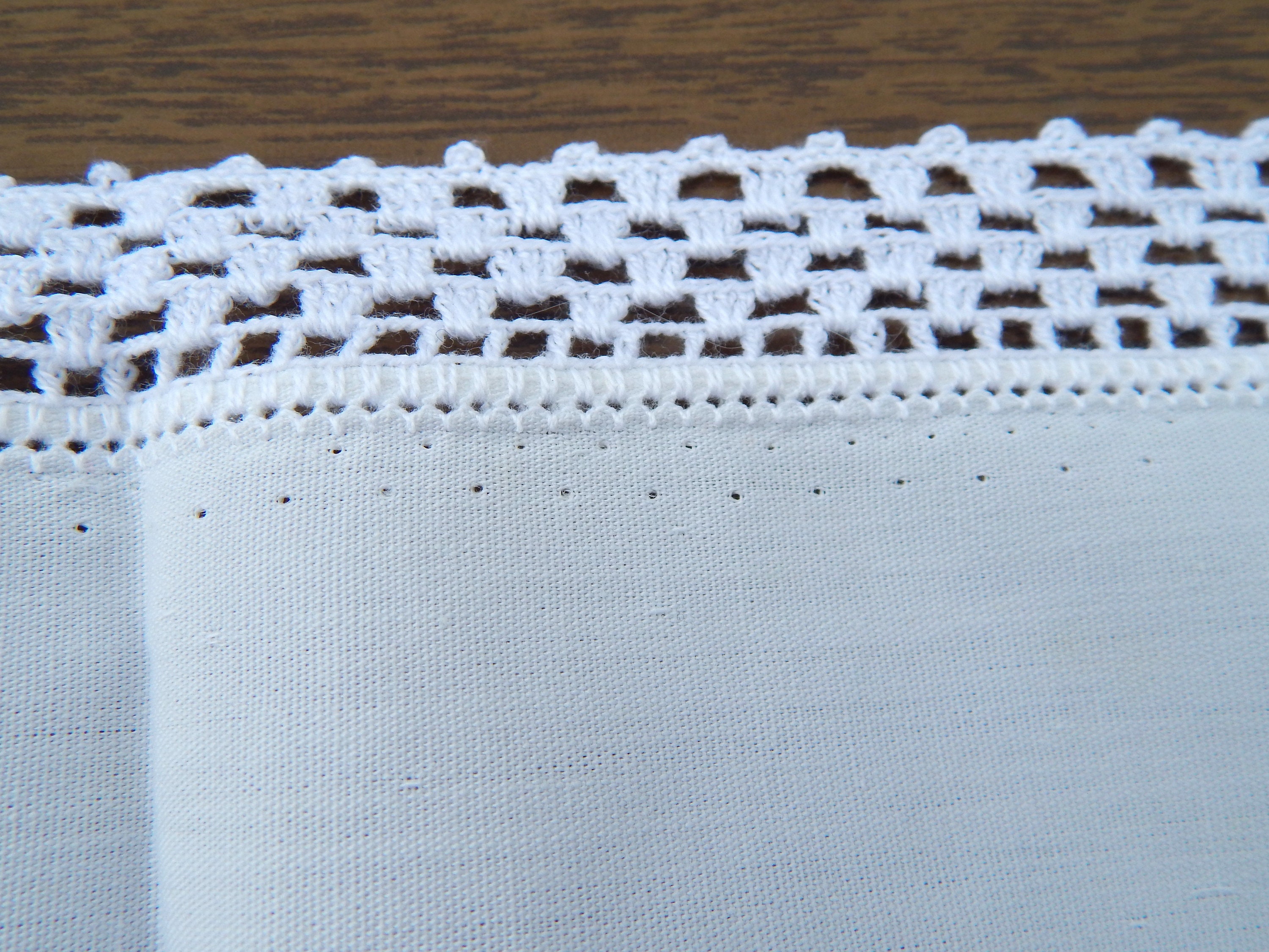 Hand-painted Cotton Doily Lace Border Rectangular Doily Mat | Etsy