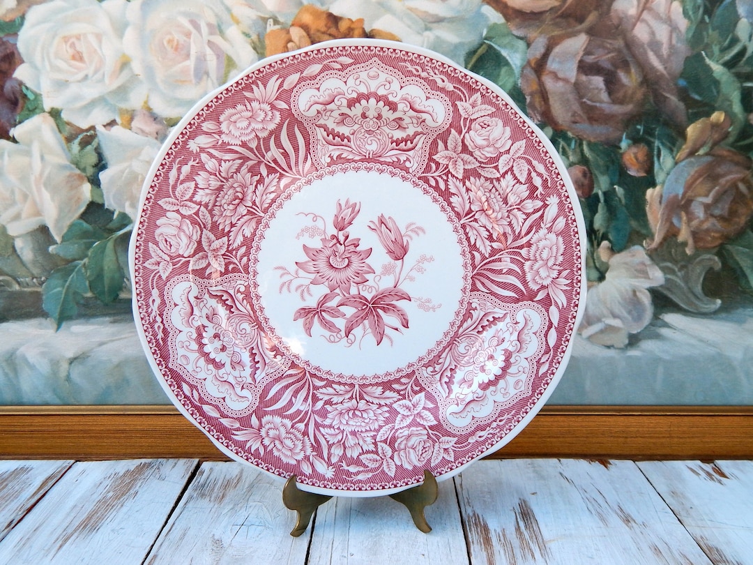 SPODE CRANBERRY Floral Dinner Plate 10.5" Spode Archive Collection ...