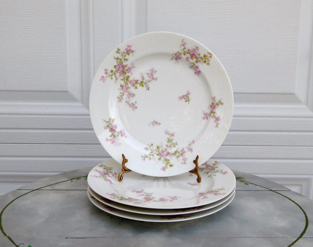 LIMOGES HAVILAND France Plates Schleiger 29a Set of 4, Antique Limoges ...
