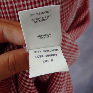 Vintage TALBOTS Red Gingham Dress Size 6 NWT, Red & White Long Maxi ...