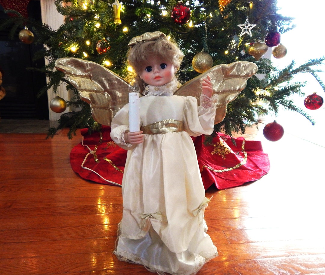Christmas Angel Figure HUGE Animated Illuminated, Vintage Electrical ...