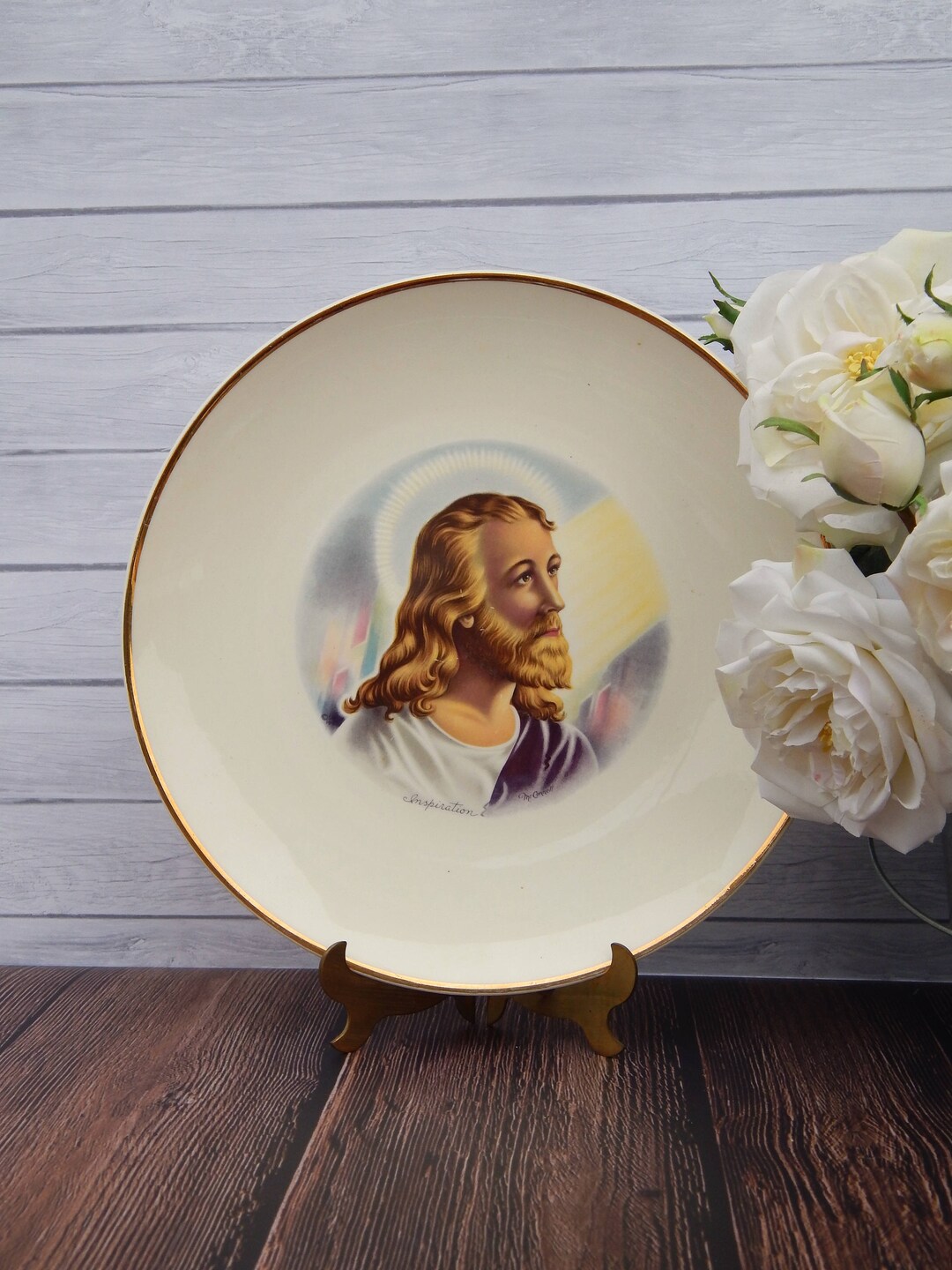 JESUS Plate Inspiration Mcconnell, Christian Religious Decor, Religious ...