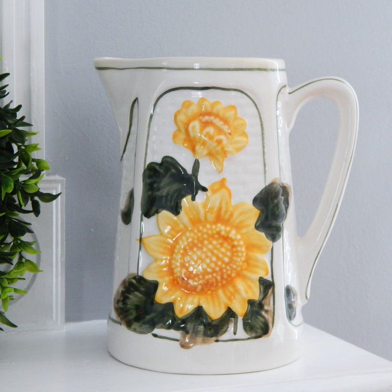 Sunflower Pitcher - Etsy