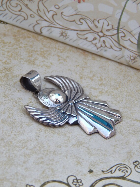 Silver Angel Pendant 925 Thailand, Guardian Angel Pen… - Gem