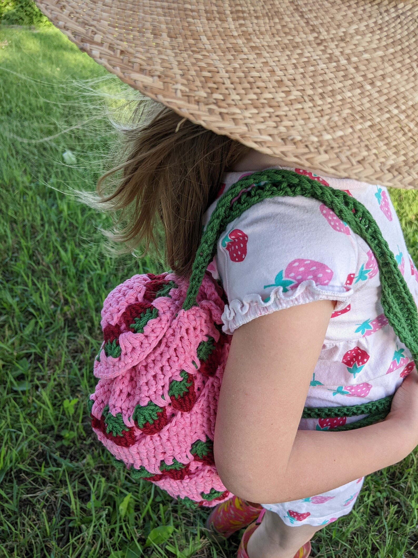 Strawberry Backpack Crochet Pattern Cottage Core Kawaii Bag - Etsy