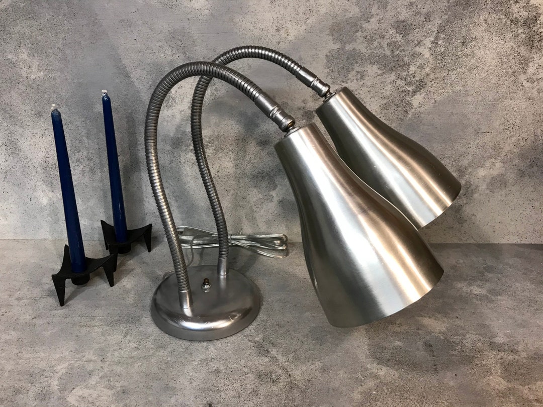 Vintage Tall Double Gooseneck Lamp - Etsy