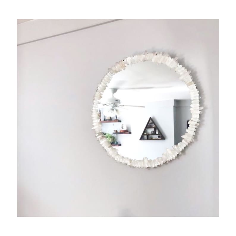 Raw Quartz Crystal Mirror - Etsy