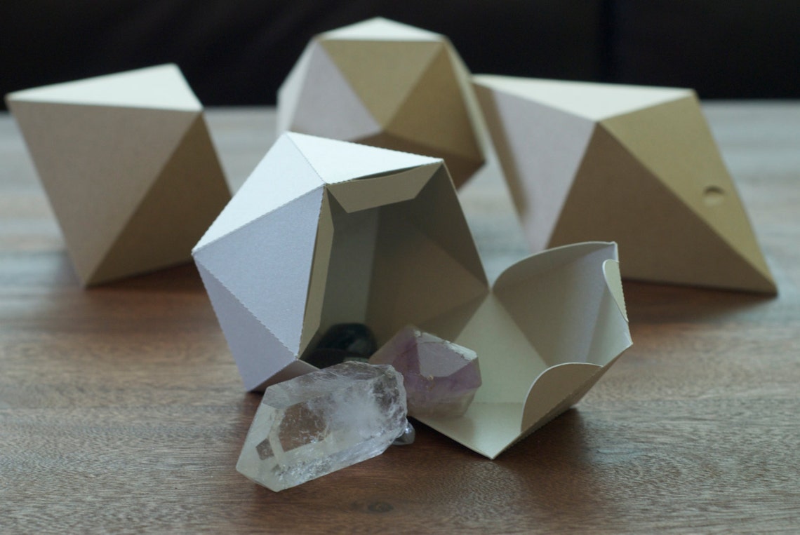 Ten Pack of Geometric Gift Boxes Shimmer Gold or Silver - Etsy