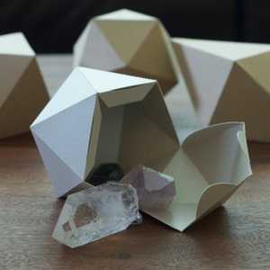 Ten Pack of Geometric Gift Boxes Shimmer Gold or Silver - Etsy